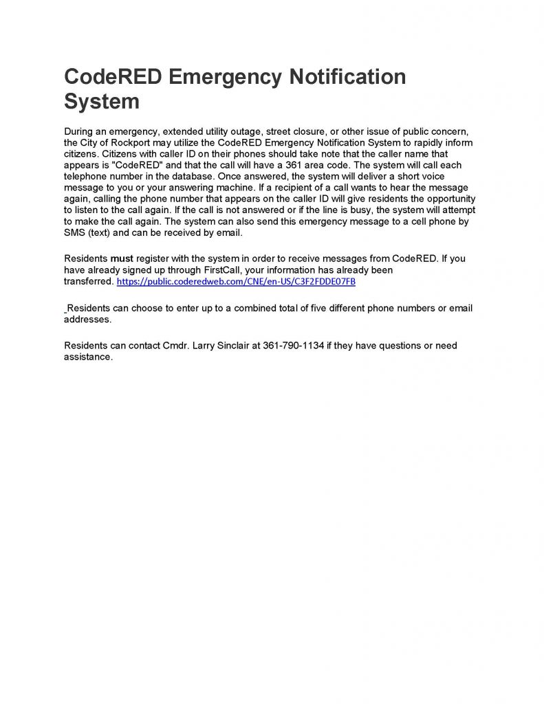 CodeRED Emergency Notification System- During an emergency, extended ...